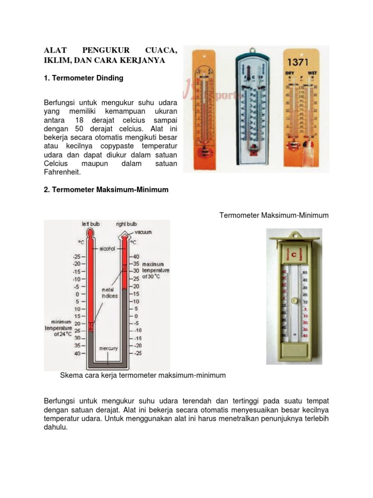 Alat Pengukur Cuaca dan Iklim | PDF | Teknologi & Rekayasa