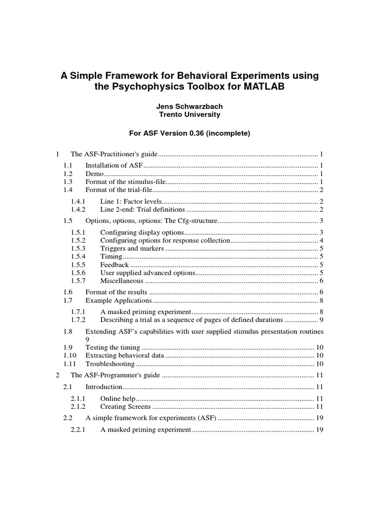 A Simple Framework For Behavioral Experiments Using The Psychophysics ...