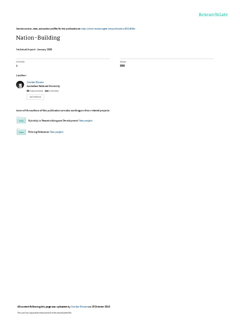 Nation Building | PDF | Nationalism | State (Polity)