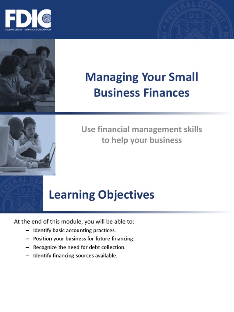Managing Your Small Business Finances: Use Financial Management Skills ...