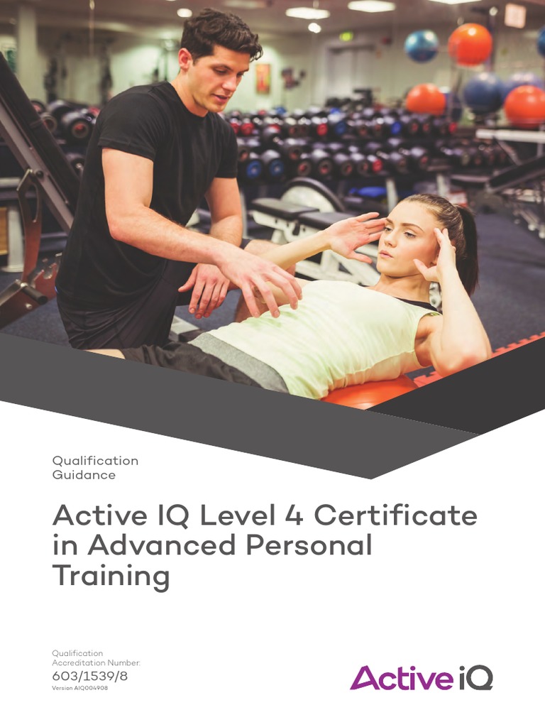 Active IQ Level 4 Certificate in Advanced Personal Training ...