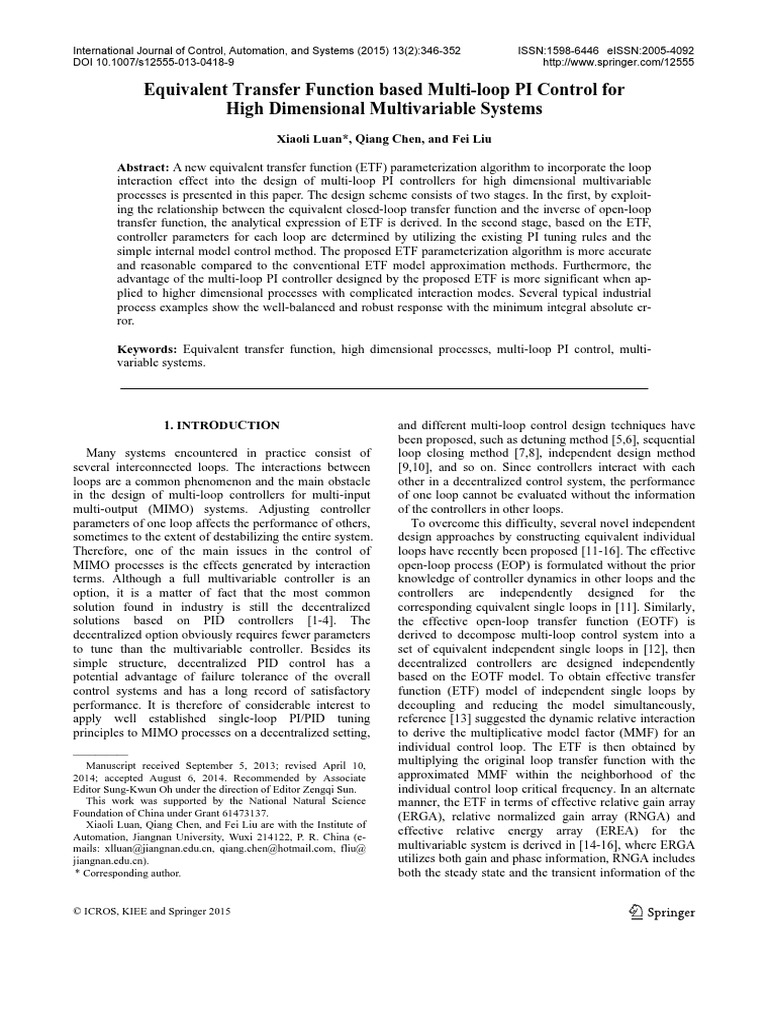 Process Control Design | PDF | Control Theory | Control System