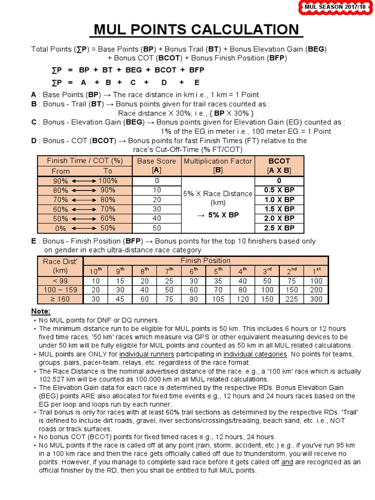 Mul Points Calculation: TH TH TH TH TH TH TH RD ND ST | PDF | Nature