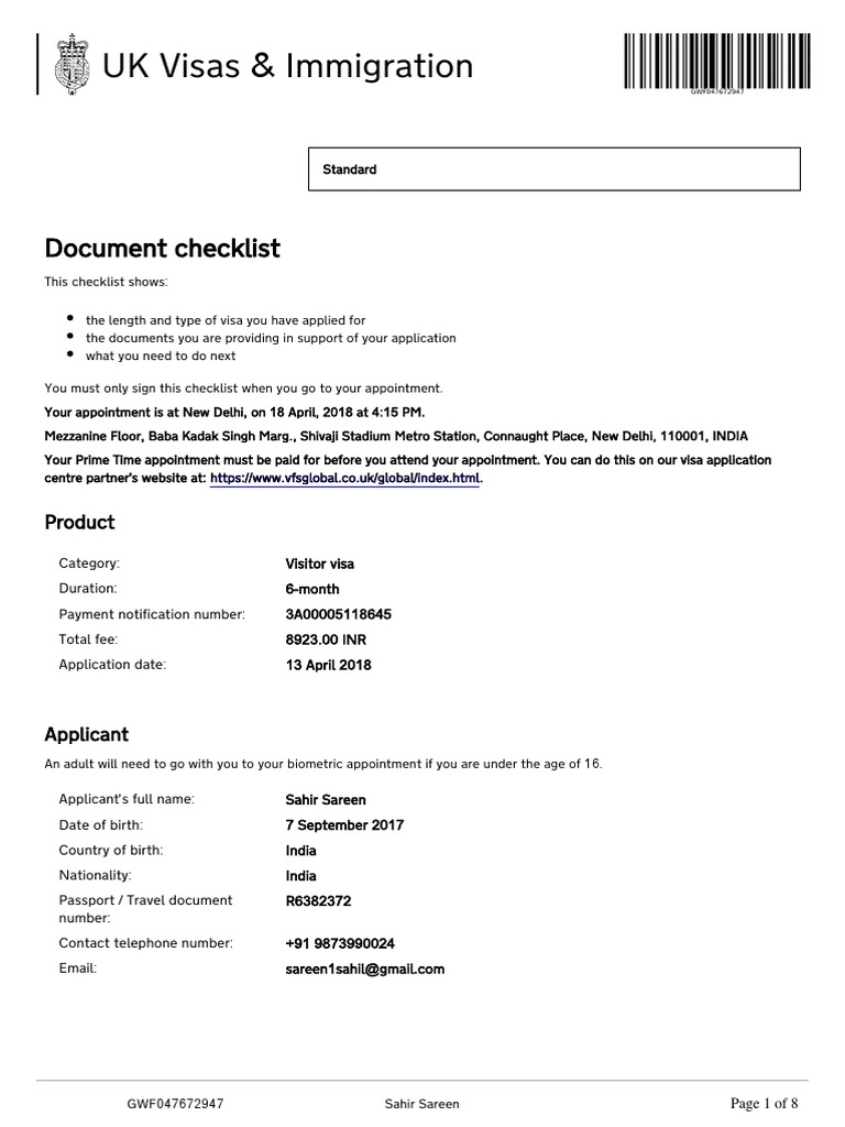 UK Visas & Immigration: Document Checklist | PDF | Debit Card | Passport