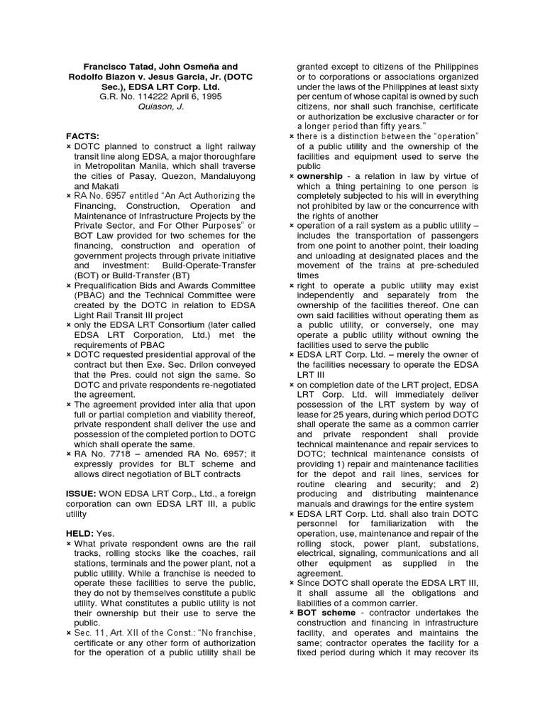 Quiason, J.: Francisco Tatad, John Osmeña and Rodolfo Biazon v. Jesus ...