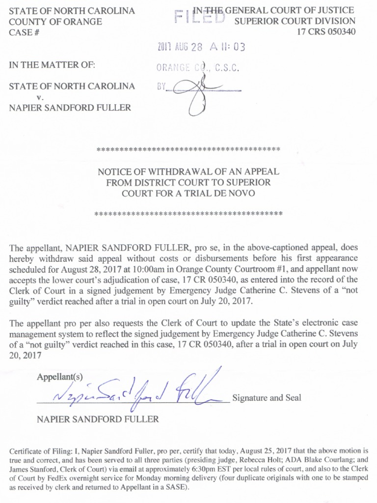 Notice of Withdrawal | PDF