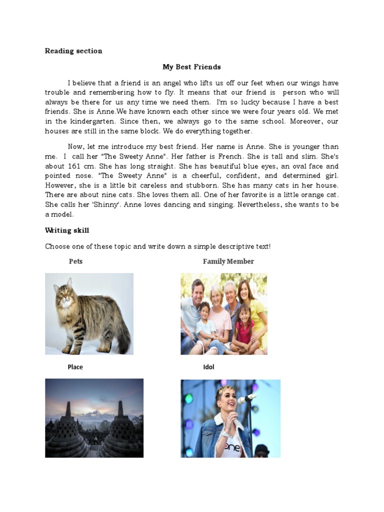 Worksheet Descriptive Text | PDF