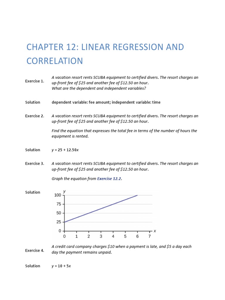 CH 12 Solutions Manual PDF | PDF | Correlation And Dependence | Least Squares