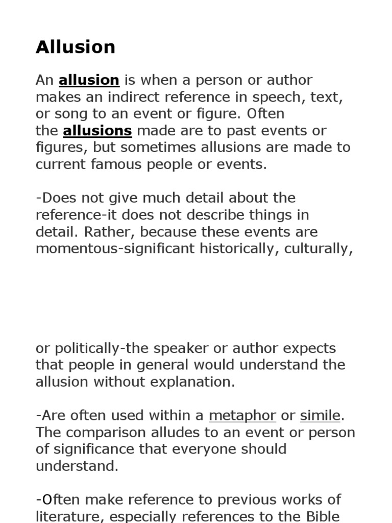 Allusion | PDF | History