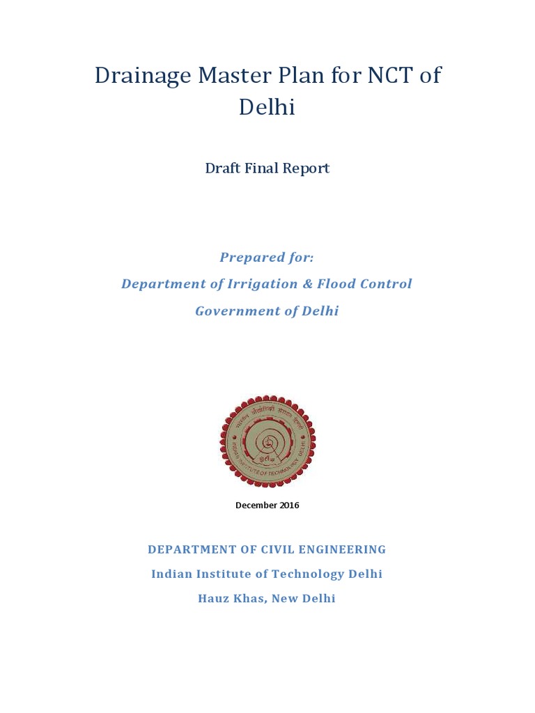 Drainage Master Plan For NCT of Delhi: Draft Final Report | PDF | Drainage Basin | Storm Drain