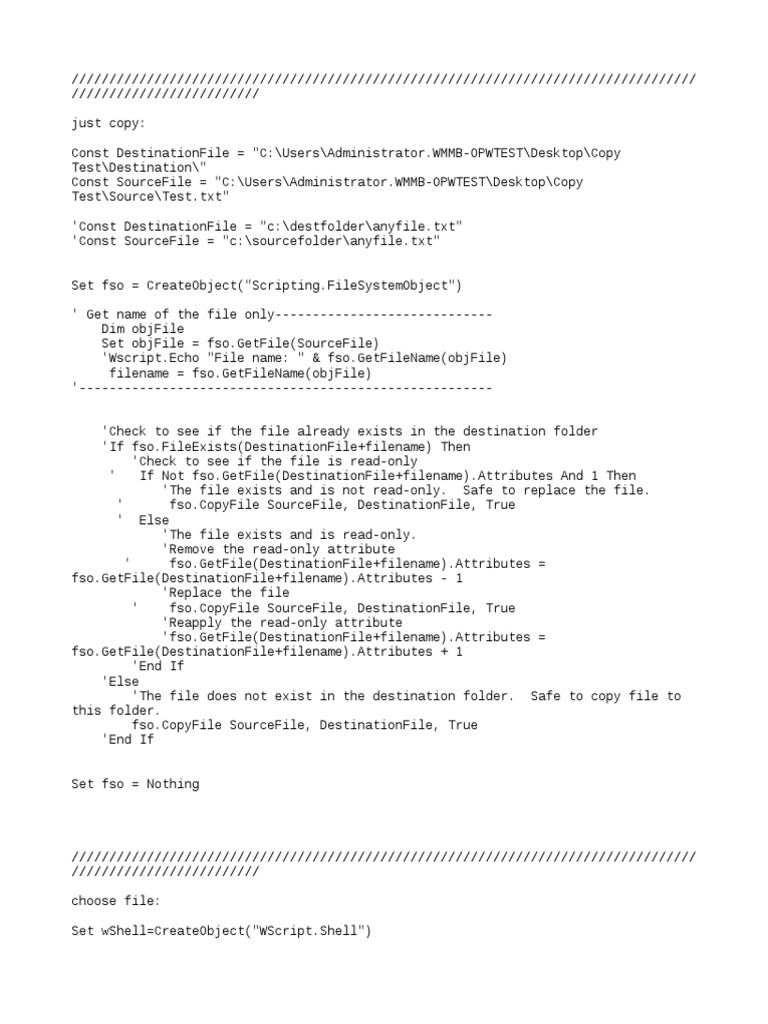 VBS | PDF | Filename | Scripting Language