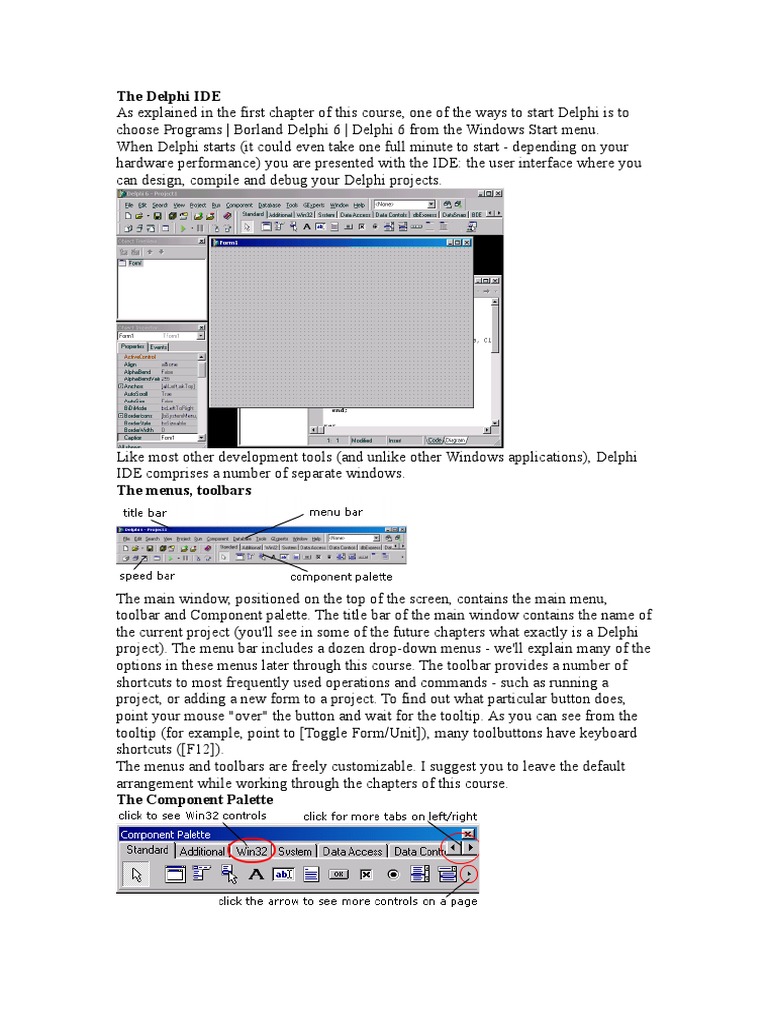 Getting Started With Delphi Pdf Class Computer Programming 7186