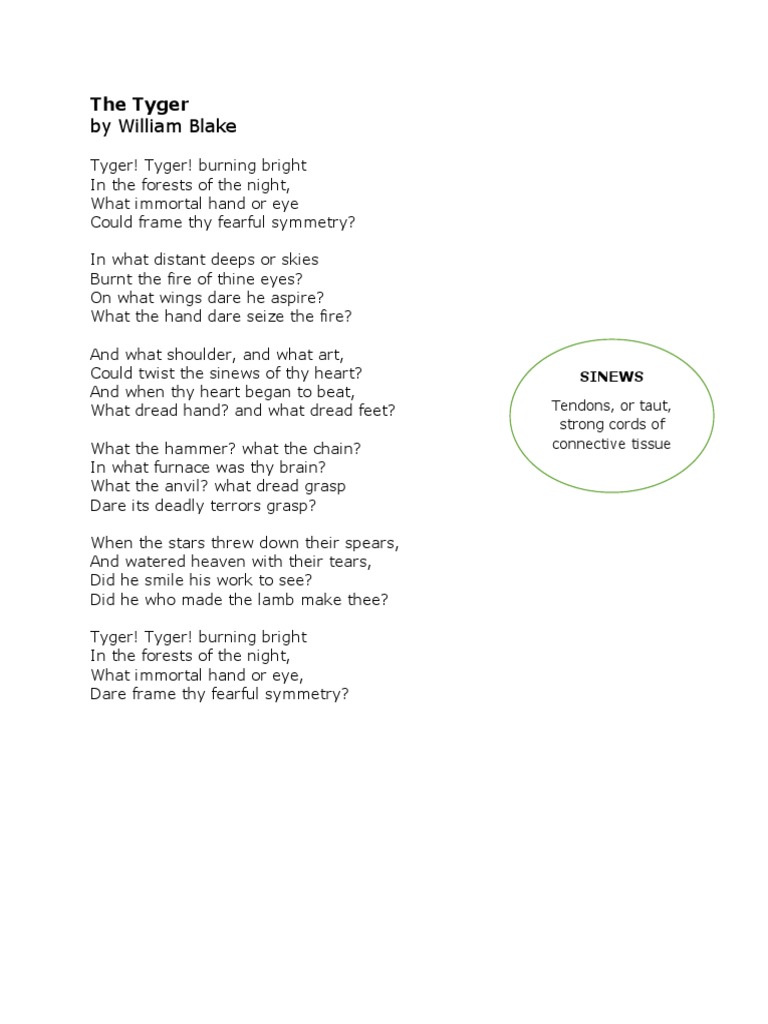 By William Blake: The Tyger | PDF