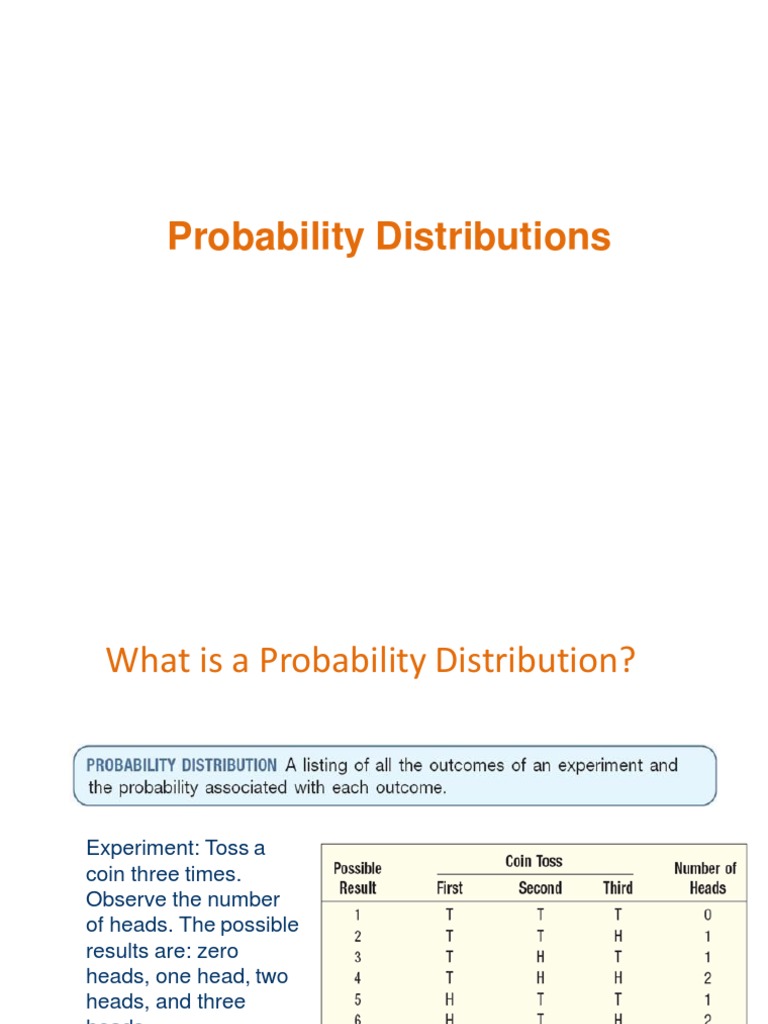Random Variables and Probability Distributions | PDF | Random Variable | Probability Distribution