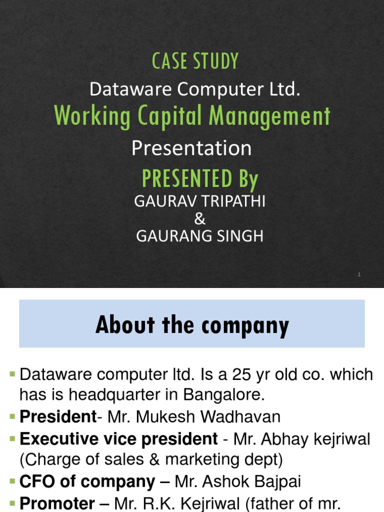 Dataware Computer LTD.: Case Study | PDF | Discounting | Credit