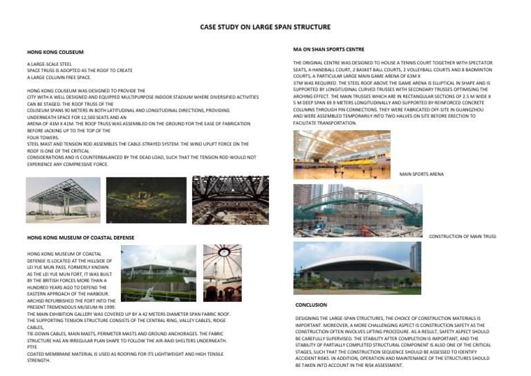Case Study On Large Span Structure | PDF | Truss | Building