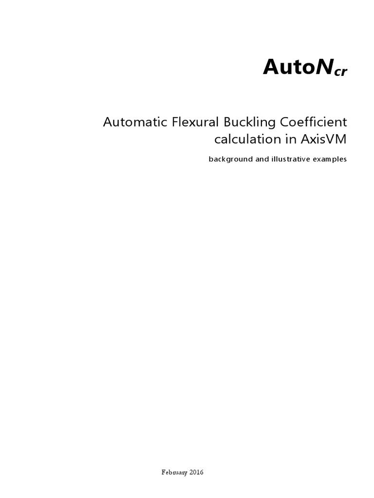 Auton: Automatic Flexural Buckling Coefficient Calculation in Axisvm | PDF | Buckling | Column
