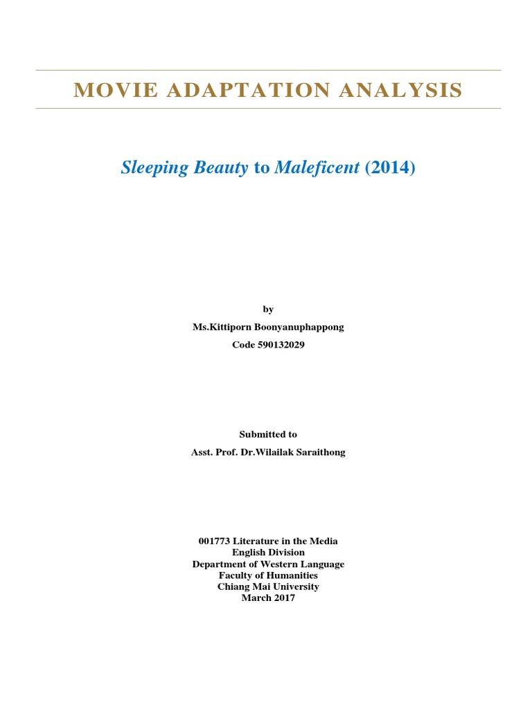 Film Adaptation: Sleeping Beauty | PDF | Narration