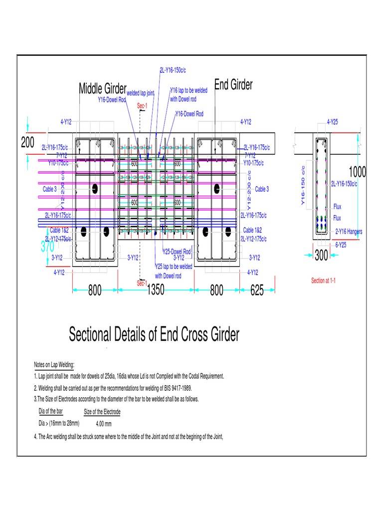Cross Girders Drawing-Model | PDF | Welding | Construction