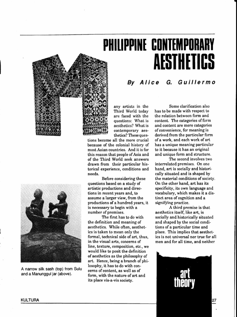 Alice Guillermo | PDF | Paintings | Aesthetics