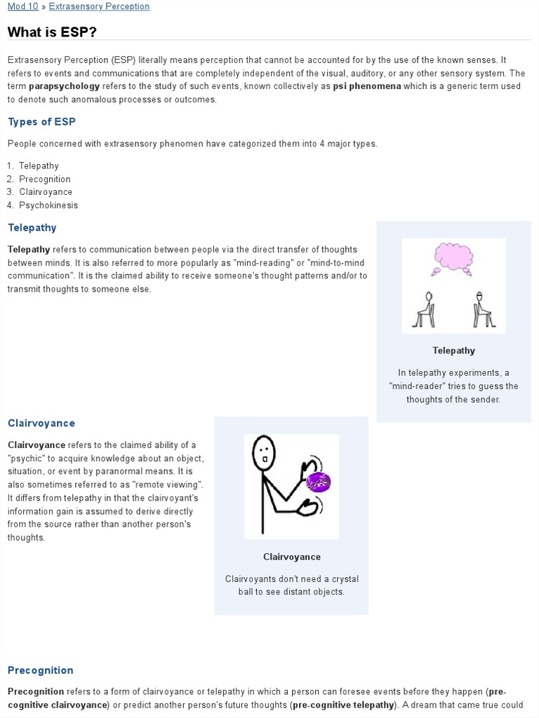 Esp Saying | PDF | Extrasensory Perception | Clairvoyance