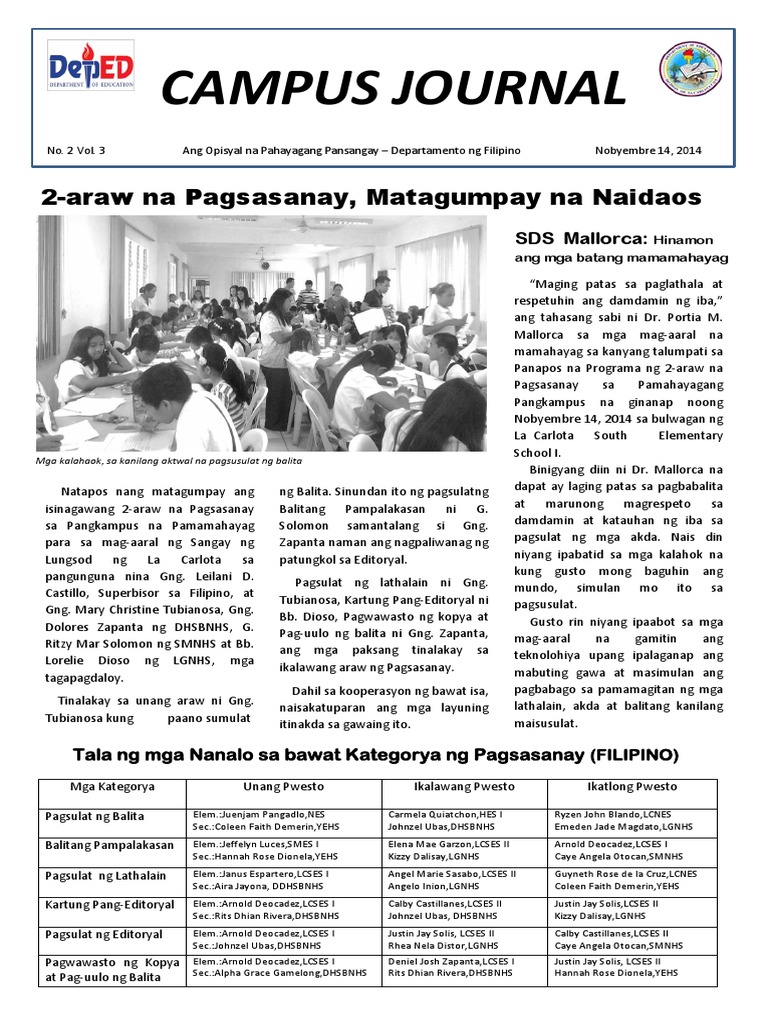 Newsletter Campus Journal 1 | PDF