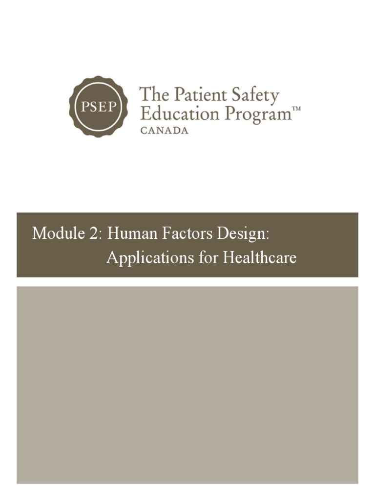 Module 02 - Human Factors Design | PDF | Human Factors And Ergonomics ...