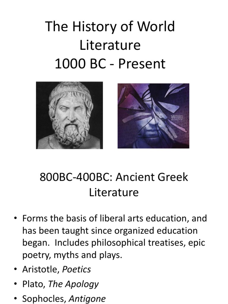 The History of World Literature | PDF | English Literature | Beat ...