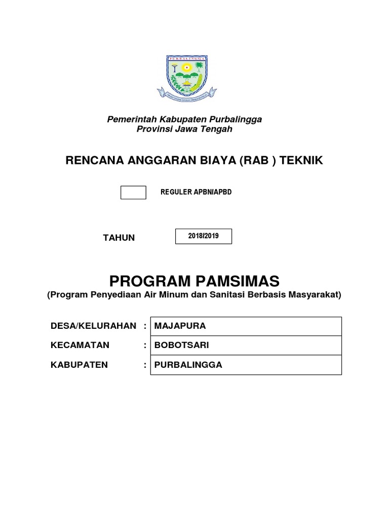 Cover RAB Non Teknis | PDF