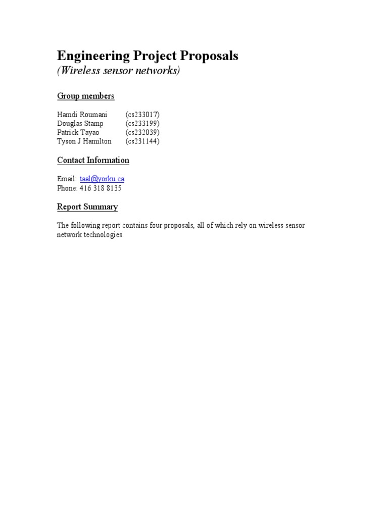 WSN - Project Proposal PDF | Download Free PDF | Tsunami | Wireless Sensor Network