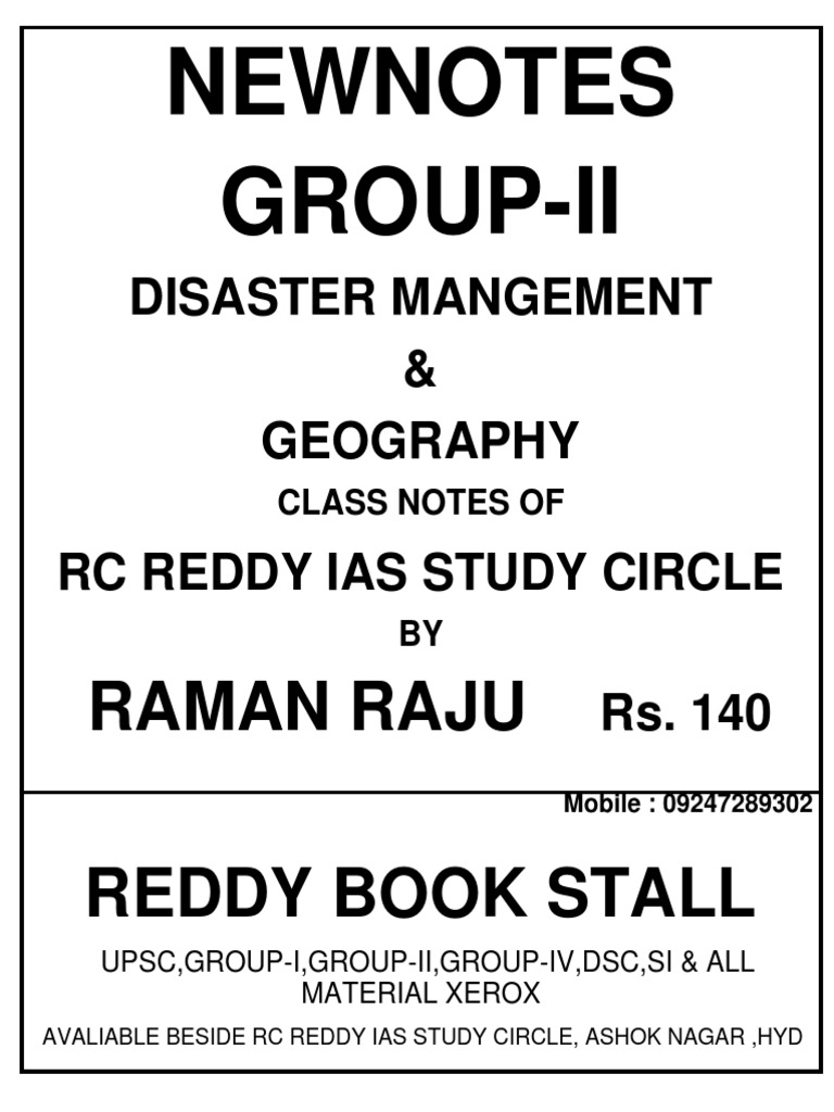 Disaster Management & Geography Notes | PDF