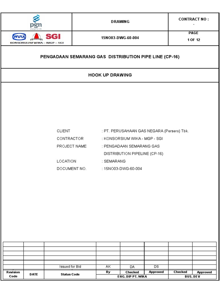 13NO03 DWG 60 004 Hook Up Drawing | PDF