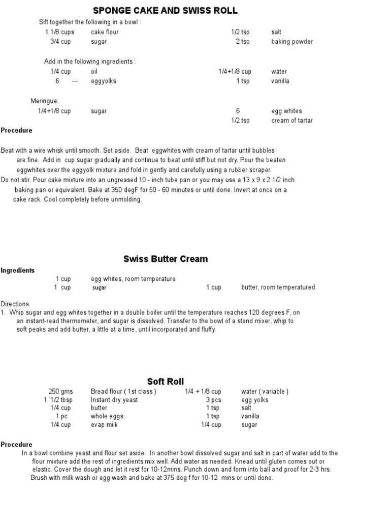 NC2 Recipe | PDF | Cakes | Food And Drink
