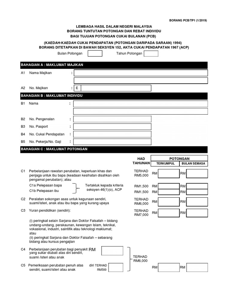 Borang TP1 | PDF