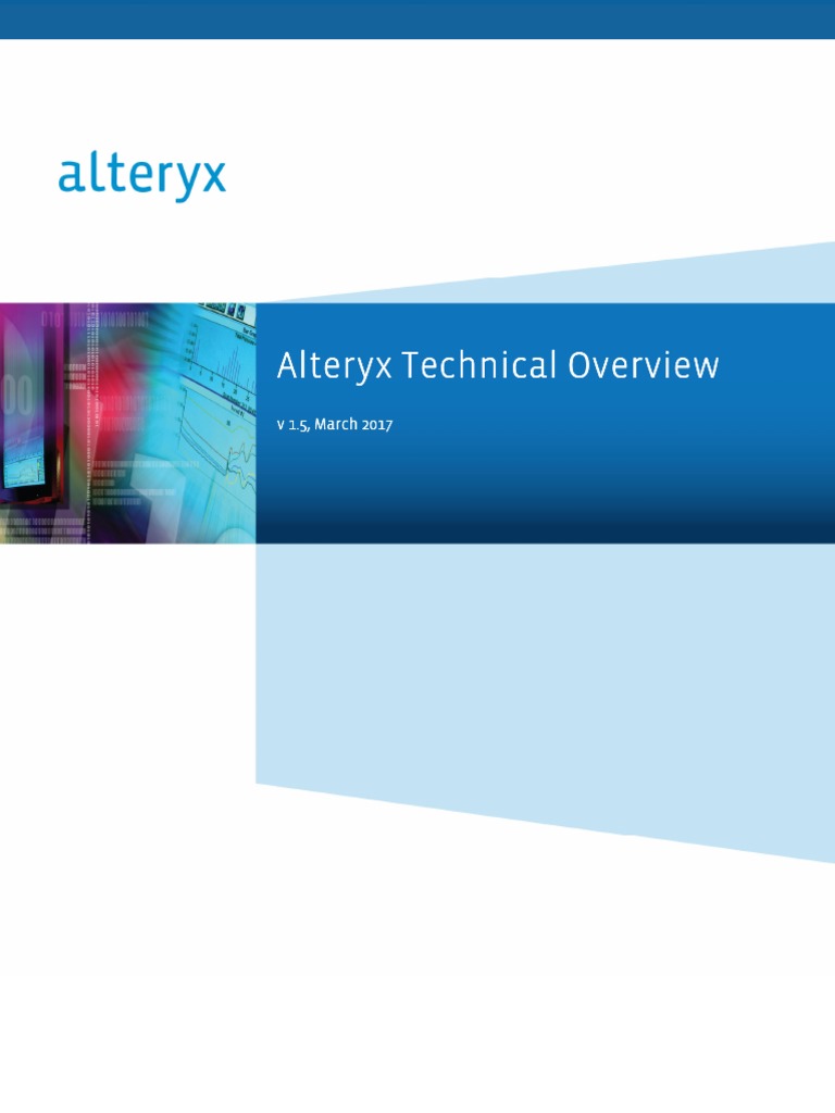 Alteryx Technical Overview PDF | PDF | Web Application | Server (Computing)