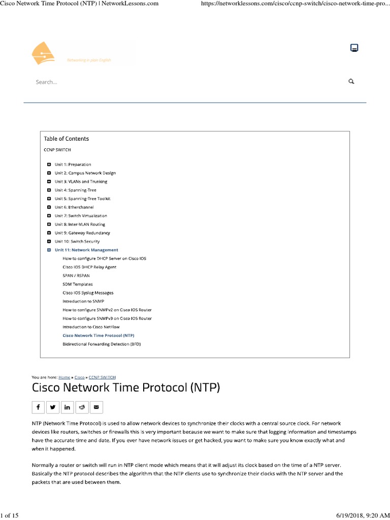 Configuring and Verifying NTP on Cisco Devices Including Unicast, Multicast, and Broadcast Modes ...