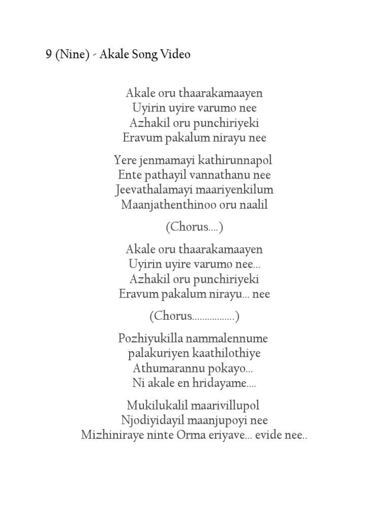 9 (Nine) - Akale Song Video | PDF | Pop Songs | Singles