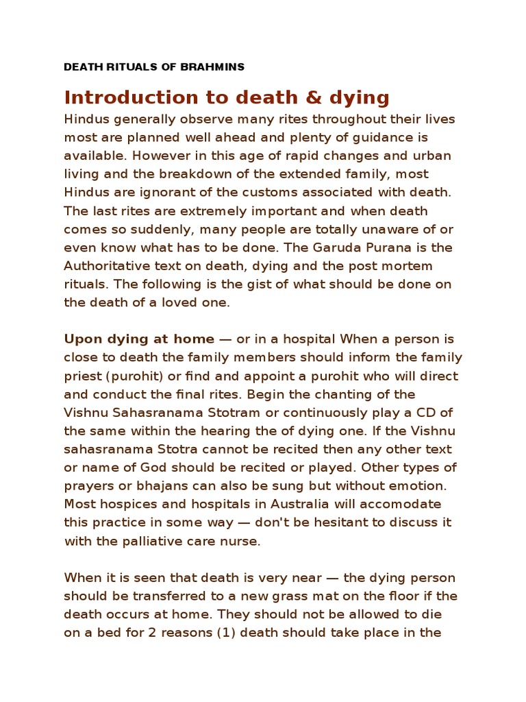 Death &rituals | PDF | Funeral | Cremation