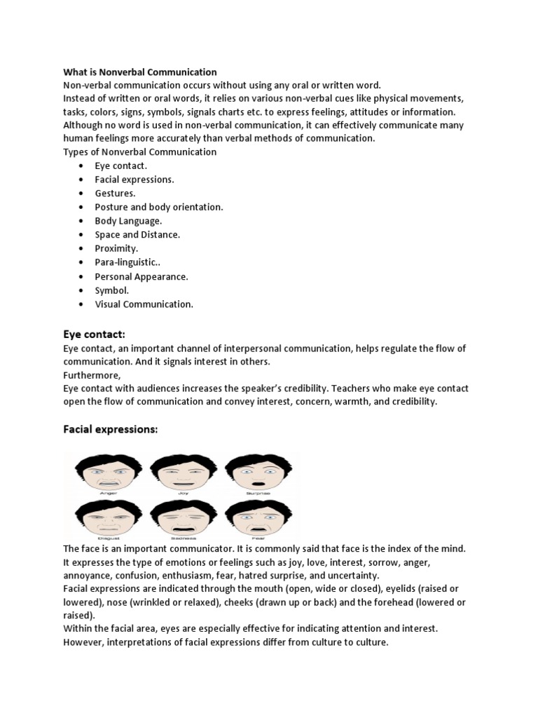 Understanding Nonverbal Communication | PDF | Nonverbal Communication ...