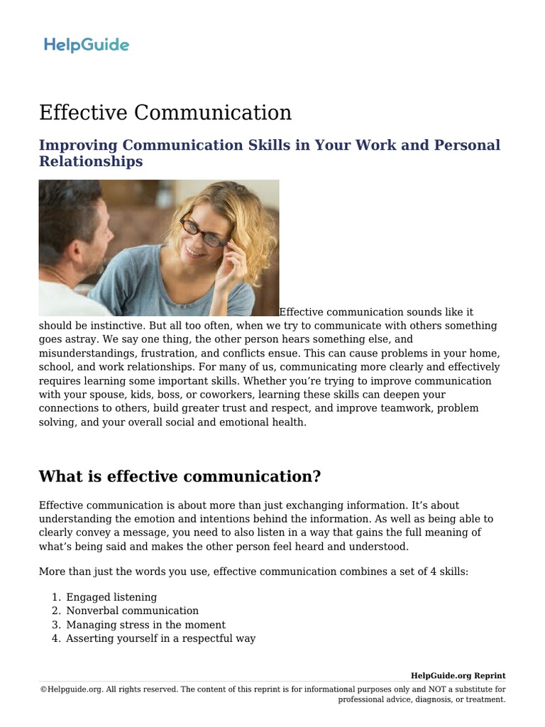 Effective Communication | PDF | Nonverbal Communication | Body Language