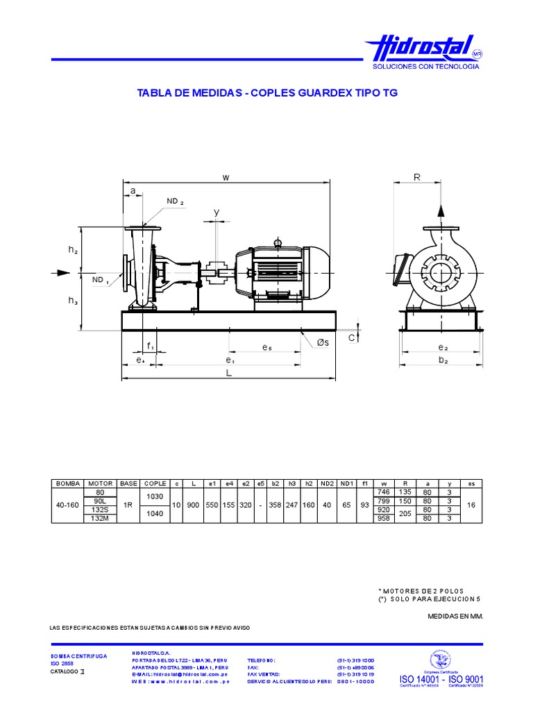 Tabla de Medidas Cople Guardex Tipo TG | PDF | Informática y tecnología ...
