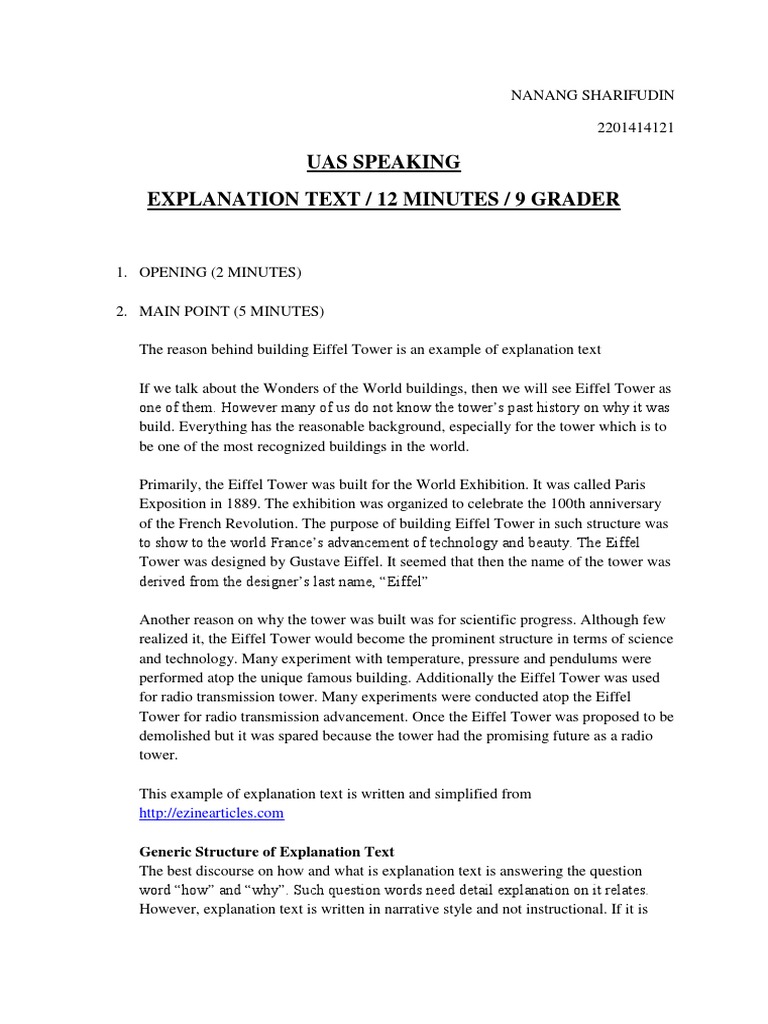 Draft Speaking Explanation Text | PDF | Question | Epistemology