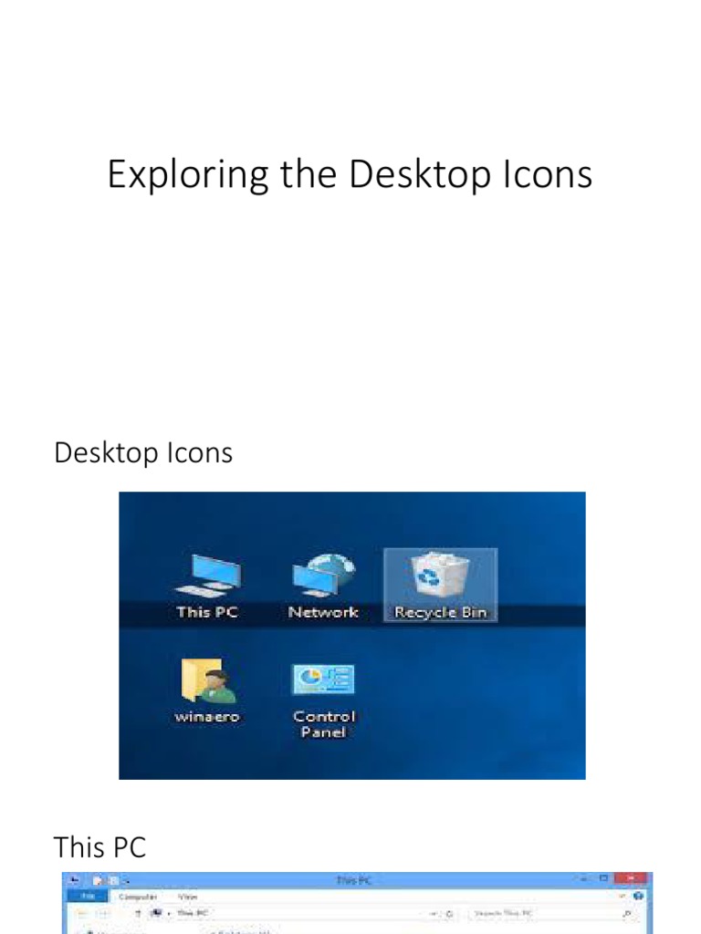 Exploring The Desktop Icons | PDF