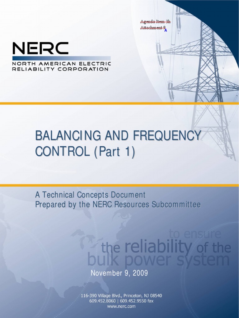 NERC Balancing and Frequency Control | Download Free PDF | Electricity ...