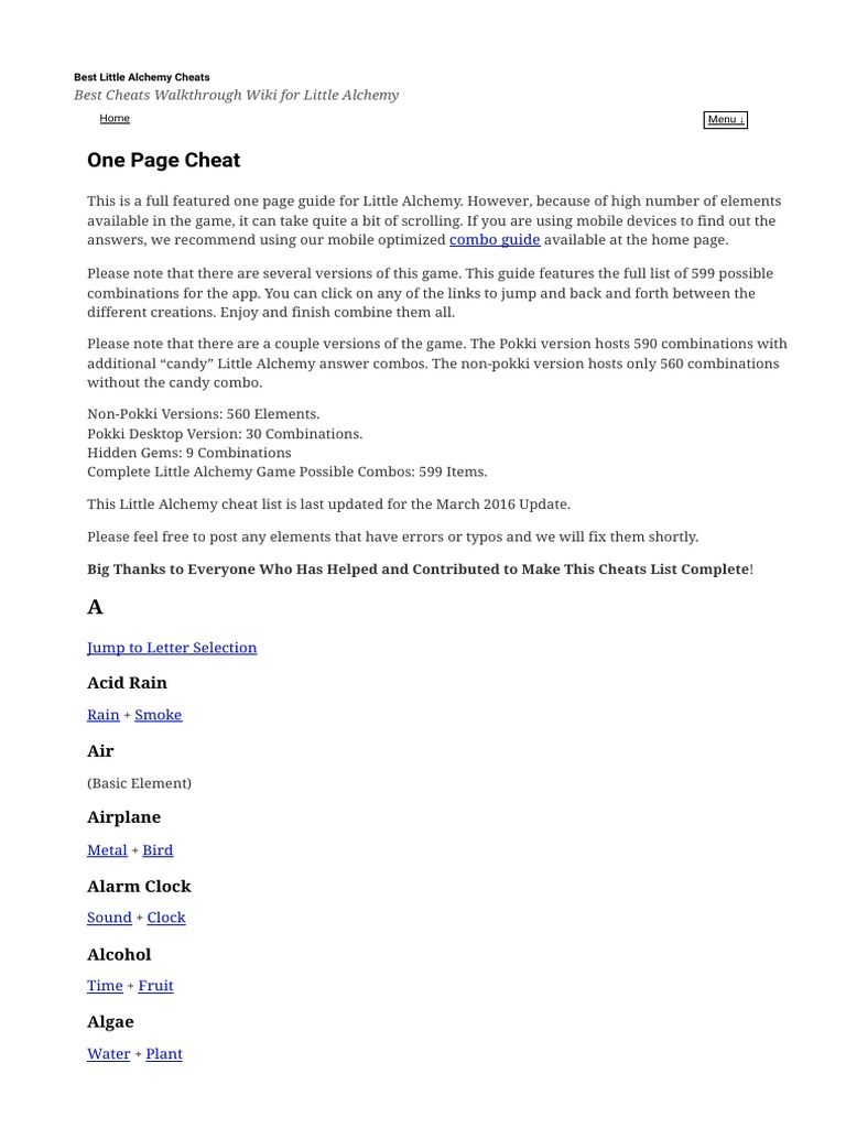 Best Little Alchemy Cheats | PDF | Trees | Ice
