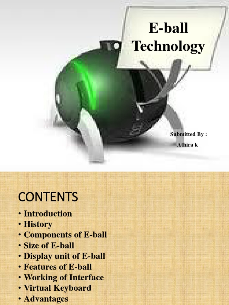 E-Ball Technology: Submitted By: Athira K | PDF | Computer Keyboard ...