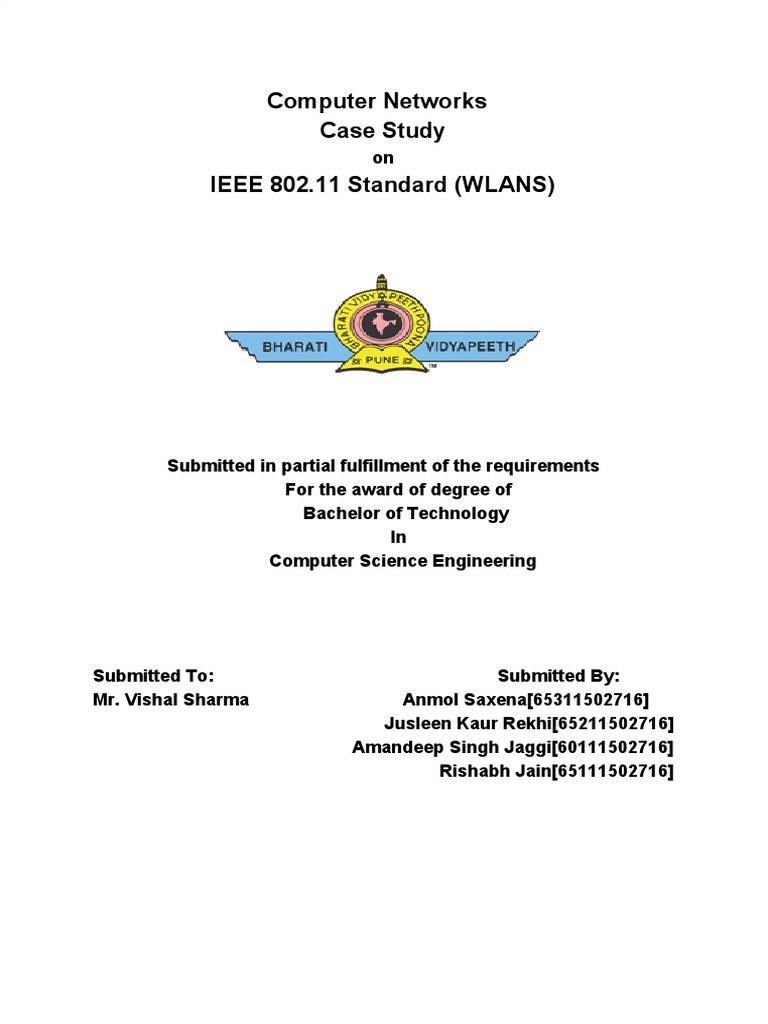 Computer Networks Case Study | PDF | Wireless Lan | Ieee 802.11