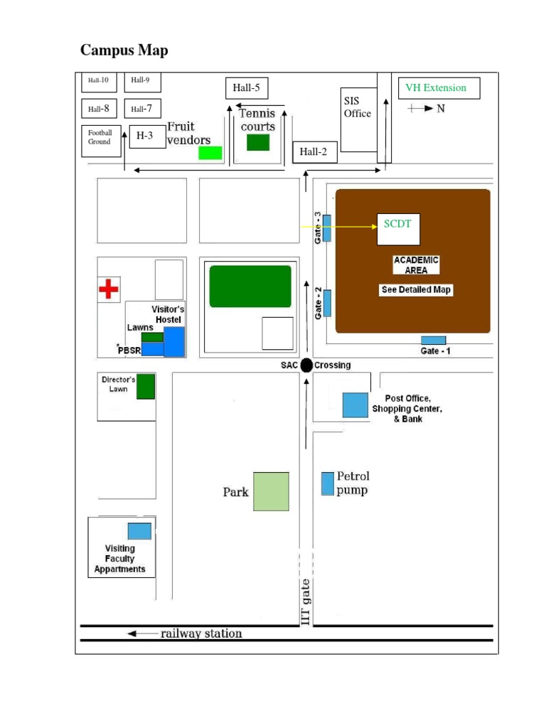 Campus Map with Hall Locations | PDF | Sports & Recreation