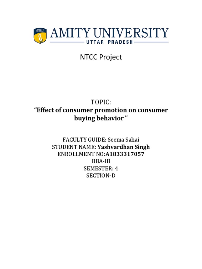 Final NTCC Project Submission | PDF | Retail | Advertising