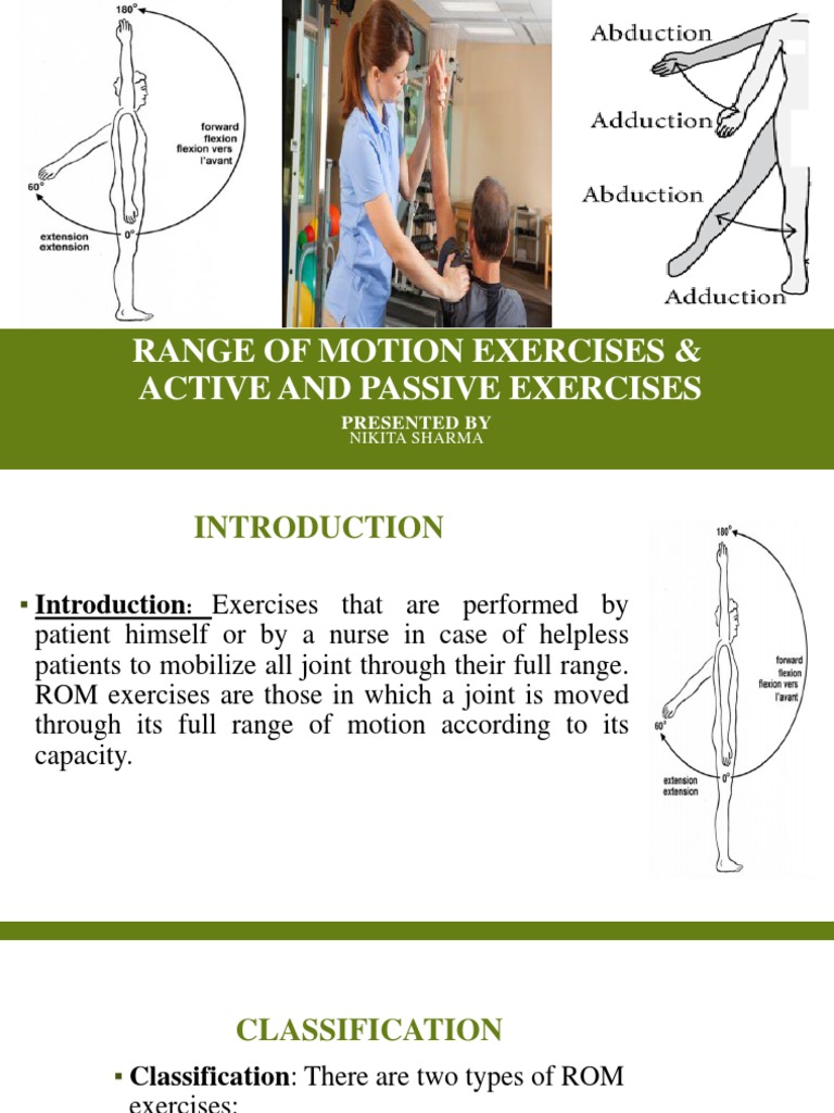 Range of Motion Exercises & | PDF | Anatomical Terms Of Motion ...